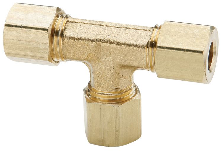 5/16" Brass Union Tee Compression Fitting - Specialties Company of Freeport