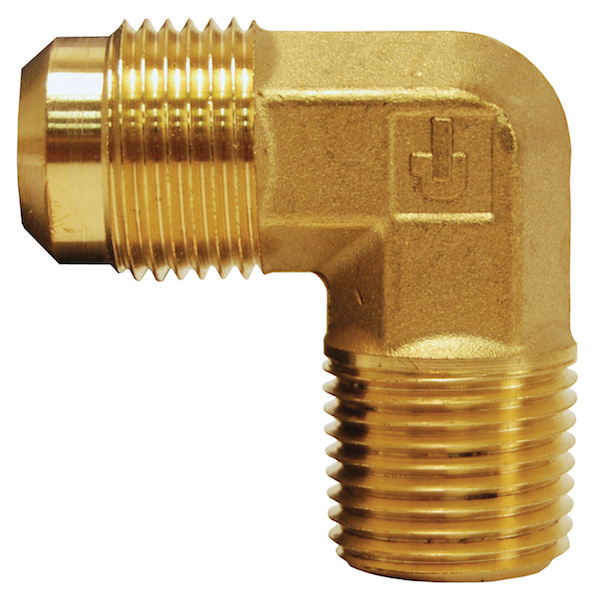 Brass SAE 45° Male Elbow Flare Ftg 5/8" Tube,1/2" Pipe,1-1/16" Strght ...