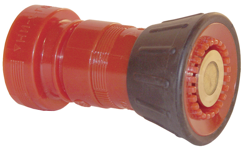 1" NST Red Thermoplastic Fire Hose Nozzle w/ Bumper - Specialties ...