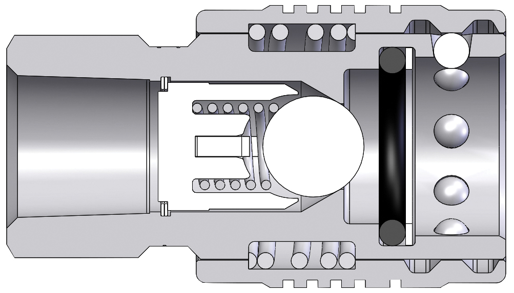 1/2" AG Push-Pull Coupler, 1/2 NPTF Steel (200691-4) - Specialties ...