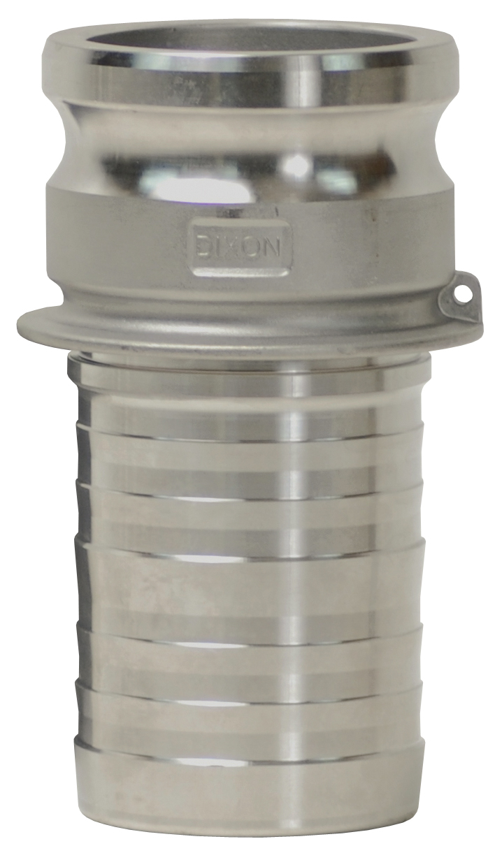 4" Global 316 Investment SS Male Adapter x Hose Shank, Crimp Style ...