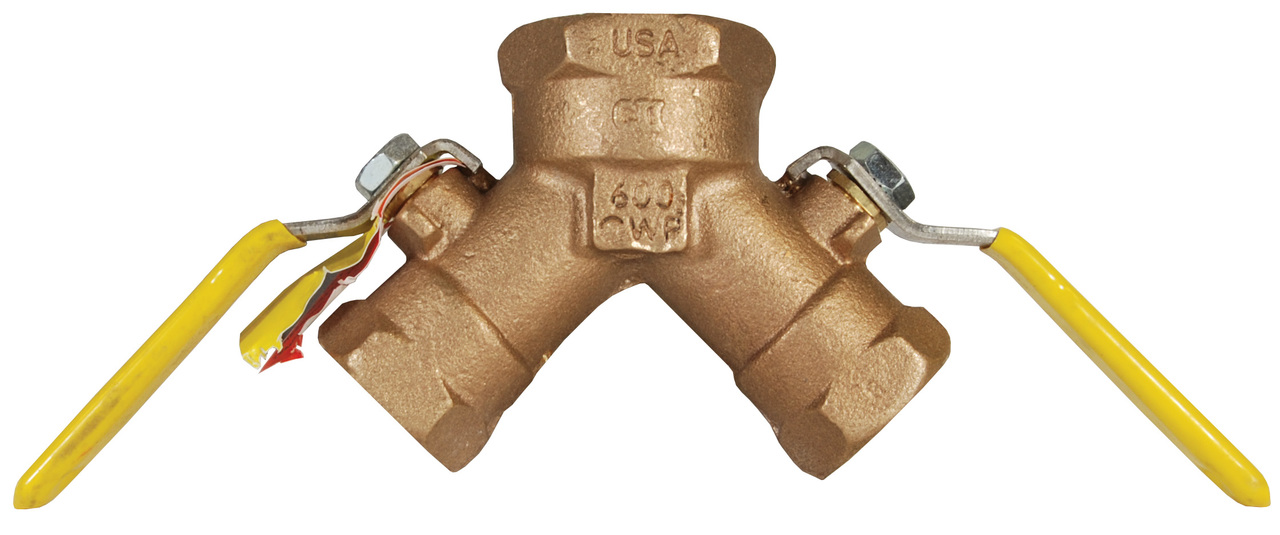 1" Bronze Vented Dual "Y" Valve (1) FNPT Inlet, (2) FNPT Outlets ...