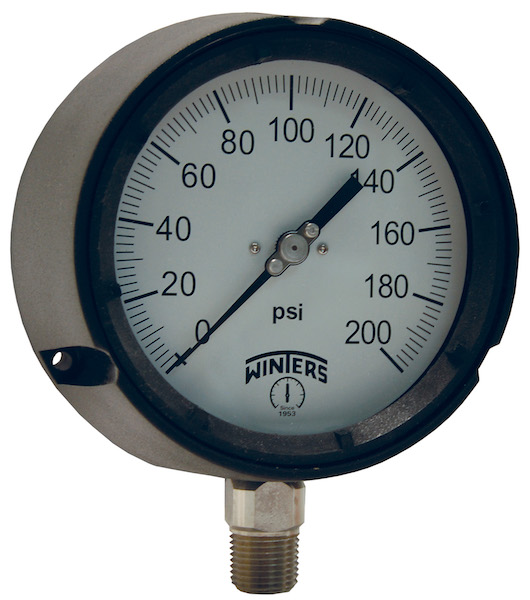 Process Gauge, 4-1/2" Face 1/2" Lower Mount, 0-1000psi - Specialties ...