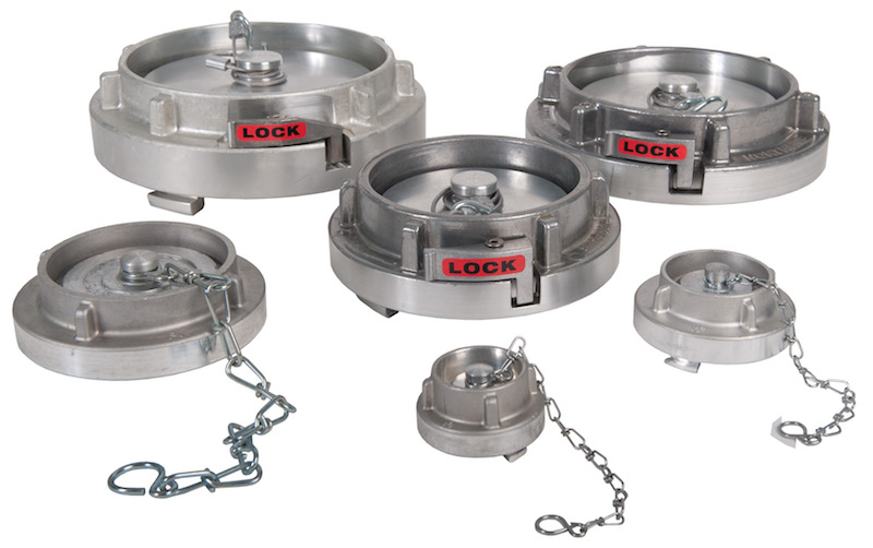 1-1/2" Alum Storz Cap w/ Chain - Specialties Company of Freeport