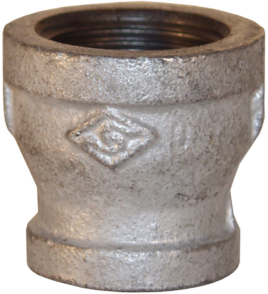 150# Galvanized Iron Bell Reducer 1" Fem NPT x 3/4" Fem NPT ...