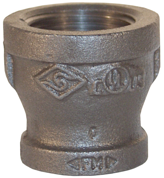 150# Iron NPT Threaded Bell Reducer 1-1/2" Fem NPT x 1-1/4" Fem NPT ...